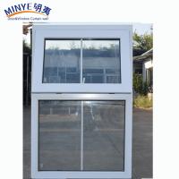 China UPVC Frame Double Tempered Glass Awning Window White Colour 5mm 12A 5mm for sale