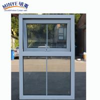 China UPVC Frame Double Tempered Glass Awning Window White Colour 5mm 12A 5mm for sale