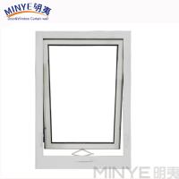 China UPVC Frame Double Tempered Glass Awning Window White Colour 5mm 12A 5mm for sale