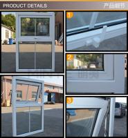China UPVC Frame Double Tempered Glass Awning Window White Colour 5mm 12A 5mm for sale