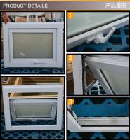 China UPVC Frame Double Tempered Glass Awning Window White Colour 5mm 12A 5mm for sale