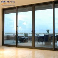China Finished Surface Aluminum Sliding Doors Soundproof Glass Interiors 5mm+12A+5mm Double Glazing for sale