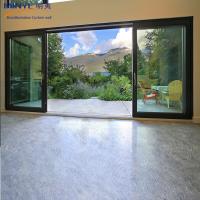 China Finished Surface Aluminum Sliding Doors Soundproof Glass Interiors 5mm+12A+5mm Double Glazing for sale