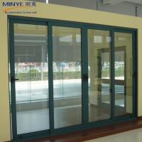 China Finished Surface Aluminum Sliding Doors Soundproof Glass Interiors 5mm+12A+5mm Double Glazing for sale