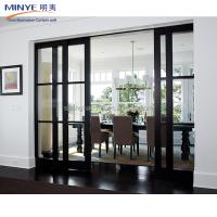 China Finished Surface Aluminum Sliding Doors Soundproof Glass Interiors 5mm+12A+5mm Double Glazing for sale