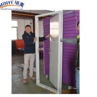 China Anti-Theft Exterior Steel Security Door with Glass Iron Profile 0.6mm 2.0mm for sale