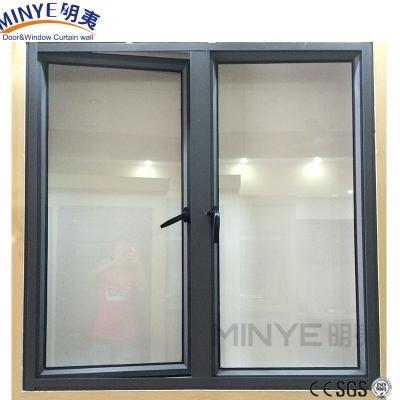 China Top-Notch Chinese or German Hardware Apartment Aluminum Frame Side Hinge Windows for sale