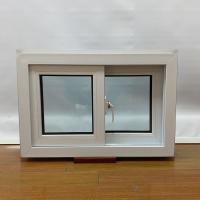 China PVC Sliding Window Black Outside White Inside Windproof 4500 Pa for sale