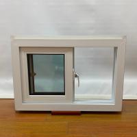 China PVC Sliding Window Black Outside White Inside Windproof 4500 Pa for sale