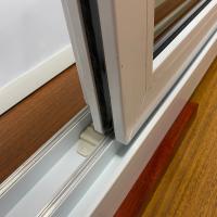 China PVC Sliding Window Black Outside White Inside Windproof 4500 Pa for sale