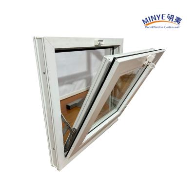 China Double Tempered Glass UPVC Tilt Window Modern Style Plastic Frame 5mm+12A+5mm Australia for sale
