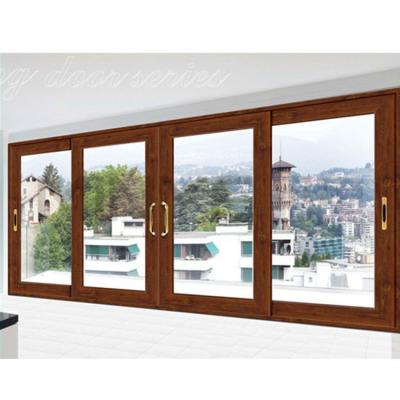 China Customized Aluminum Alloy Sliding Glass Door 5mm Tempered Glass 6063-T5 Profile for sale