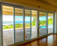 China Customized Aluminum Alloy Sliding Glass Door 5mm Tempered Glass 6063-T5 Profile for sale