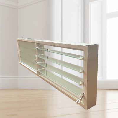 China Customized Aluminum Glass Louver Shutter European Style Exterior Protection 6063-T5 for sale