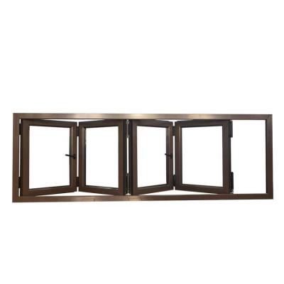 China 6063 T5 Thermal Break Aluminum Frame Double Glazed Accordion Folding Window 5mm 12A for sale