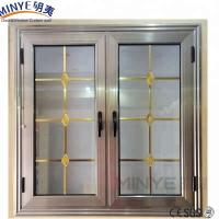 China America Style Double Glazed Aluminum Windows 5mm+12A+5mm Tempered Glass Courtyard for sale