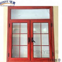 China America Style Double Glazed Aluminum Windows 5mm+12A+5mm Tempered Glass Courtyard for sale