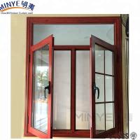 China America Style Double Glazed Aluminum Windows 5mm+12A+5mm Tempered Glass Courtyard for sale