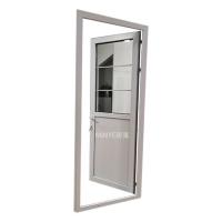 China EPDM Rubber Strip Double Tempered Glass UPVC Vertical Hinged Door 5mm+12A+5mm for sale