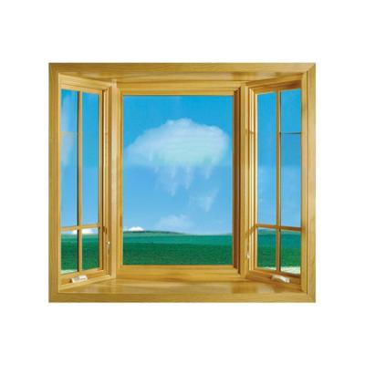 China Customizable Aluminum Wood Casement Windows with Tempered Glass 5mm+12A+5mm for sale