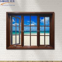 China Customizable Aluminum Wood Casement Windows with Tempered Glass 5mm+12A+5mm for sale