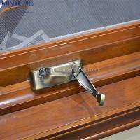 China Customizable Aluminum Wood Casement Windows with Tempered Glass 5mm+12A+5mm for sale