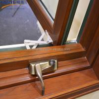 China Customizable Aluminum Wood Casement Windows with Tempered Glass 5mm+12A+5mm for sale