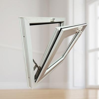 China European Custom PVC Inverted Window Anti-theft Sealing 5mm Double Tempered Glass Custom Size for sale
