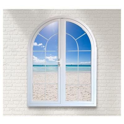 China Semi Circular Top Design Aluminum Entry Door 6063-T5 Thermal Break 10 Year Warranty for sale