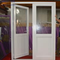 China Customized Size Waterproof Aluminum Swing Casement Door with Double Glazed 5+12A+5mm Glass for sale