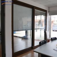 China Customized French Style Aluminum Sliding Door with Built-In Blinds 6063-T5 Thermal Break 5mm+12A+5mm Double Glazing for sale