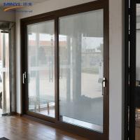 China Customized French Style Aluminum Sliding Door with Built-In Blinds 6063-T5 Thermal Break 5mm+12A+5mm Double Glazing for sale