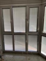 China Customized French Style Aluminum Sliding Door with Built-In Blinds 6063-T5 Thermal Break 5mm+12A+5mm Double Glazing for sale