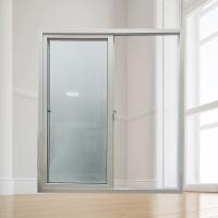 China Modern PVC Door with Fiberglass Screen Netting for Villa 6063-T5 Aluminum 5mm Double Tempered Glass for sale