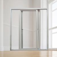 China Modern PVC Door with Fiberglass Screen Netting for Villa 6063-T5 Aluminum 5mm Double Tempered Glass for sale
