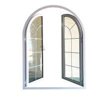 China Aluminum Double Glazed Casement Door Arched French Entry 5mm 12A 5mm Glass for sale