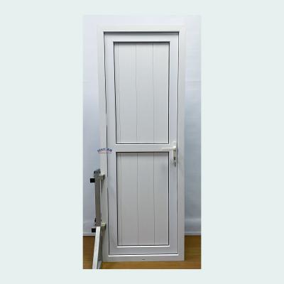 China Finished French Casement Entry Door with Plastic Screen Netting and Good Sealing 5mm Double Tempered Glass for sale
