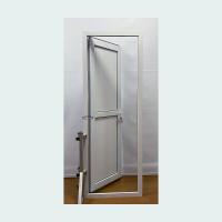 China Finished French Casement Entry Door with Plastic Screen Netting and Good Sealing 5mm Double Tempered Glass for sale