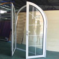 China Modern Round Top Aluminum Arch Casement Doors 6063-T5 Thermal Break 5mm+12A+5mm Double Glazing for sale