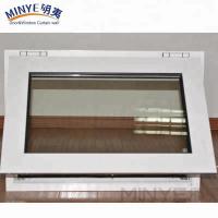 China PVC Horizontally Pivoted Single Hung Window 1.2mm Frame Custom Color Double Tempered Glass for sale