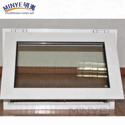 China PVC Horizontally Pivoted Single Hung Window 1.2mm Frame Custom Color Double Tempered Glass for sale