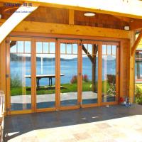 China Aluminum Profile Glass Folding Sliding Door in Finished Surface for Customized Size for sale