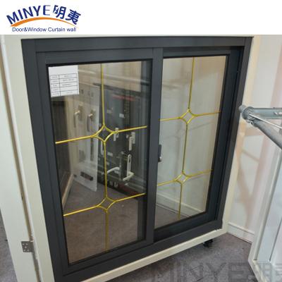 China Basement Double Pane Glass Sliding Reception Window with Aluminum Profile Construction for sale