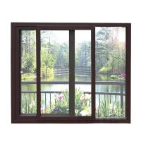 China Push and Pull Opening Method Aluminum Glass Sliding Door in Customized Color with Grill for sale