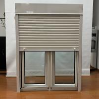 China PVC Casement Window with Fiberglass Mosquito Net and Rolling Blinds 5mm+12A+5mm for sale