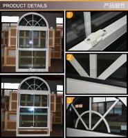 China Customized Colors Aluminum Arch Decoration Window with Horizontal Opening Pattern for sale