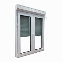 China UPVC Casement Window with Roller Shutters 5mm Double Tempered Glass High Strength Sealing for sale