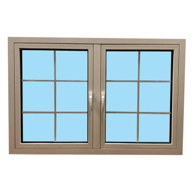 China Aluminum Casement Window Double Glazed 5mm+9A+5mm Powder Coated Swing for sale