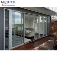 China Thermal Break Aluminum Large Sliding Glass Door 5mm+9A+5mm Double Tempered Glass for sale
