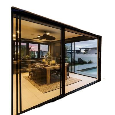 China 2.0mm Profile Thickness Modern Aluminum Glass Sliding Windows and Doors for Interior Use for sale